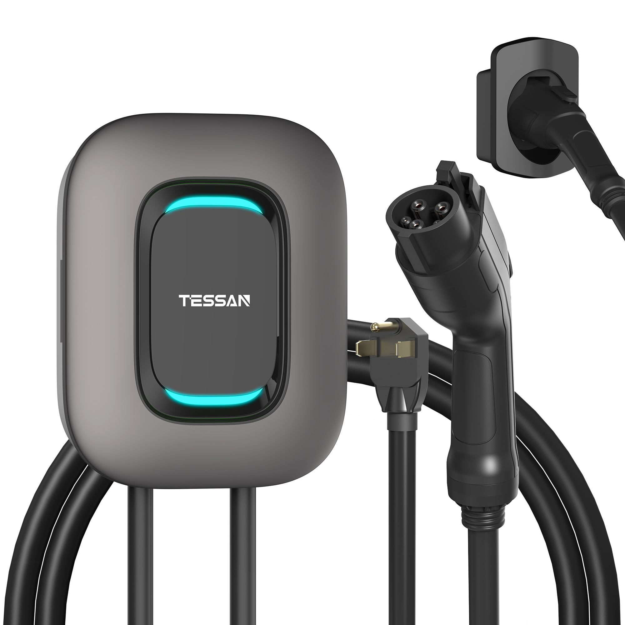 Level 2 EV Charger, TESSAN 40A/ 240V Wall Mount Electric Vehicle ...
